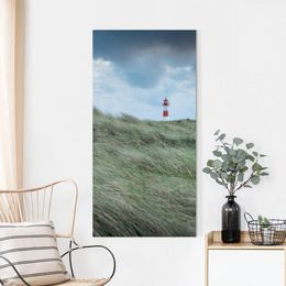 Bilderwelten Leinwandbild St&uuml;rmische Zeiten am Leuchtturm