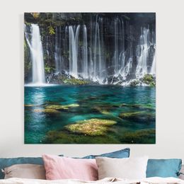 Bilderwelten Leinwandbild Shiraito Wasserfall