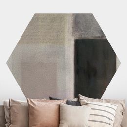 Bilderwelten Hexagon Tapete originell Abstrakt Wandtapete violett - Ged&auml;mpfte Schattierungen I - Deko Wohnzimmer Schlafzimmer