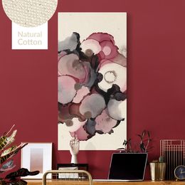 Bilderwelten Leinwandbild Pink-Beige Tropfen mit Ros&eacute;gold
