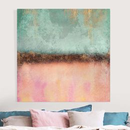 Bilderwelten Leinwandbild Pastell Sommer mit Gold