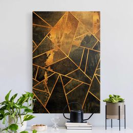 Bilderwelten Leinwandbild Onyx mit Gold