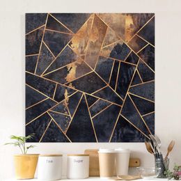 Bilderwelten Leinwandbild Onyx mit Gold