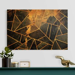 Bilderwelten Leinwandbild Onyx mit Gold