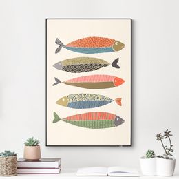 Wechselbild F&uuml;nf bunte Fische