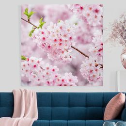 Bilderwelten Leinwandbild Japanische Kirschbl&uuml;ten