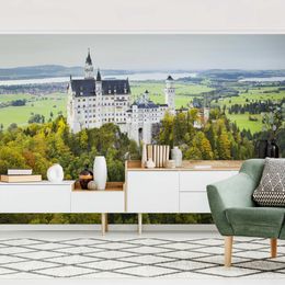 Bilderwelten Fototapete Stadt modern Wandtapete einzigartig - Schloss Neuschwanstein Panorama - Skylines Wohnzimmer Schlafzimmer