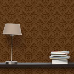 Bilderwelten Mustertapete Vliestapete Vintage Wandtapete einzigartig - Schoko Barock - Barock Wohnzimmer Schlafzimmer