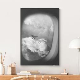 Wechselbild Fliegender Wal in den Wolken