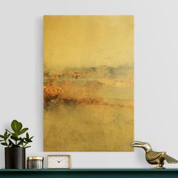 Bilderwelten Leinwandbild Gold-Grauer Nebel
