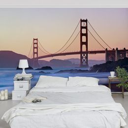 Bilderwelten Fototapete Stadt Motiv Wandtapete violett - San Francisco Romance - Architektur Wohnzimmer Schlafzimmer
