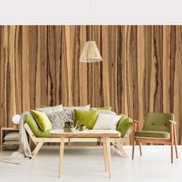 Bilderwelten Fototapete Vliestapete Motiv Holzoptik einzigartig - Schwarze Olive - Deko Wohnzimmer Schlafzimmer