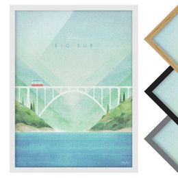 Bilderwelten Bild mit Rahmen Reiseposter - Big Sur