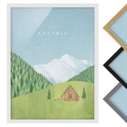 Bilderwelten Bild mit Rahmen Reiseposter - Austria