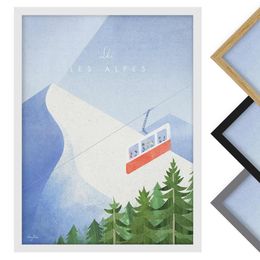 Bild mit Rahmen Reiseposter - Les Alpes