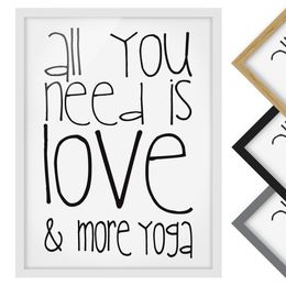 Bilderwelten Bild mit Rahmen Love and Yoga