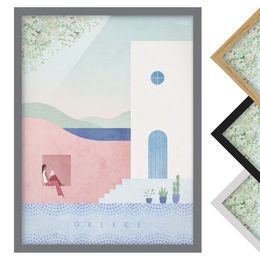 Bilderwelten Bild mit Rahmen Reiseposter - Greece