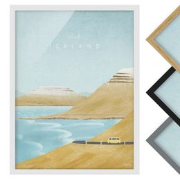 Bild mit Rahmen Reiseposter - Iceland