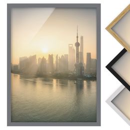 Bilderwelten Bild mit Rahmen Pudong bei Sonnenaufgang