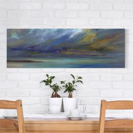 Bilderwelten Leinwandbild - Panorama Himmel &uuml;ber K&uuml;ste