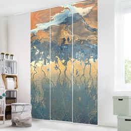 Bilderwelten Schiebegardine Natur Motiv Klett oder Keder blau - Kalifornien aus der Luft - Landschaft Schiebevorhang Wohnzimmer Schlafzimmer
