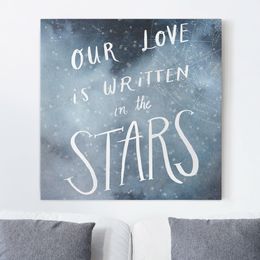 Bilderwelten Leinwandbild - Quadrat Himmlische Liebe - Sterne