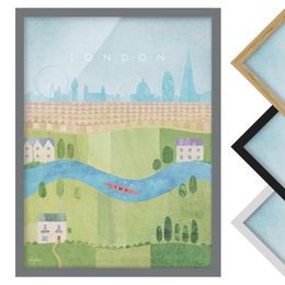 Bilderwelten Bild mit Rahmen Reiseposter - London II
