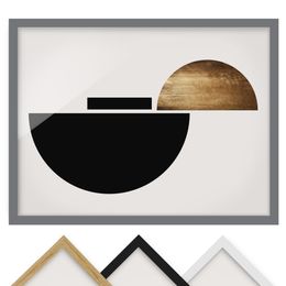 Bilderwelten Bild mit Rahmen Geometrischer Halbkreis I