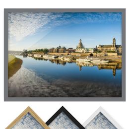 Bilderwelten Bild mit Rahmen Die Wei&szlig;e Flotte von Dresden