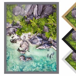 Bilderwelten Bild mit Rahmen Versteckter Strand