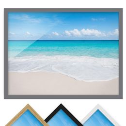 Bilderwelten Bild mit Rahmen Blaue Welle
