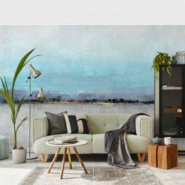 Bilderwelten Fototapete Strand Abstrakt Wandtapete grau - Grenzenlose Weite I - Landschaft Wohnzimmer Schlafzimmer