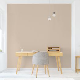 Bilderwelten Fototapete Vliestapete Unifarben Wandtapete beige - Macchiato - Deko Wohnzimmer Schlafzimmer