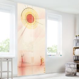 Bilderwelten Schiebegardine originell Abstrakt Klett oder Keder - Wassily Kandinsky - Strahlen - Deko Schiebevorhang Wohnzimmer Schlafzimmer