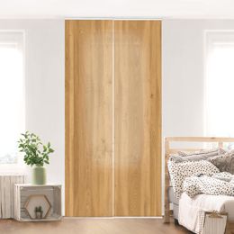 Bilderwelten Schiebegardine Fl&auml;chenvorhang modern Holzoptik - Zitrone - Deko Schiebevorhang Wohnzimmer Schlafzimmer
