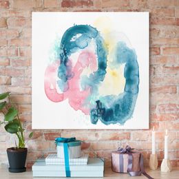 Bilderwelten Leinwandbild originell Abstrakt Aquarell Leinwanddruck - Intrige IV - Wandbild XXL Wohnzimmer Schlafzimmer
