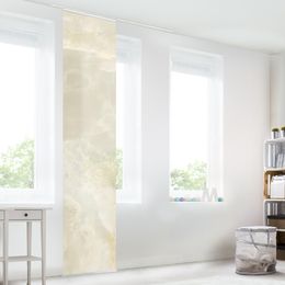 Bilderwelten Schiebegardine Set Onyx Marmor Creme
