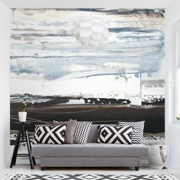 Bilderwelten Fototapete originell Abstrakt Wandtapete braun - Eisiger Horizont II - Deko Wohnzimmer Schlafzimmer
