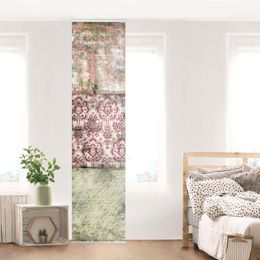 Bilderwelten Schiebegardine Fl&auml;chenvorhang Shabby Klett oder Keder - Old Patterns - Barock Schiebevorhang Wohnzimmer Schlafzimmer