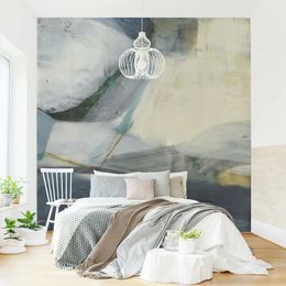 Bilderwelten Fototapete originell Abstrakt Wandtapete t&uuml;rkis - Fangz&auml;hne mit T&uuml;rkis IV - Deko Wohnzimmer Schlafzimmer