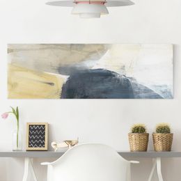 Bilderwelten Leinwandbild - Panorama Dreiklang mit Tigerauge II