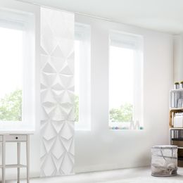 Bilderwelten Schiebegardine Fl&auml;chenvorhang Abstrakt 3D-Effekt - Geometrisches Muster 3D Effekt - Deko Schiebevorhang Wohnzimmer Schlafzimmer