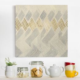 Bilderwelten Leinwandbild originell Orientalisch Kunstdruck beige - Chenille IV - Wandbild XXL Wohnzimmer Schlafzimmer