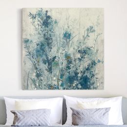 Bilderwelten Leinwandbild - Quadrat Blaue Fr&uuml;hlingswiese I
