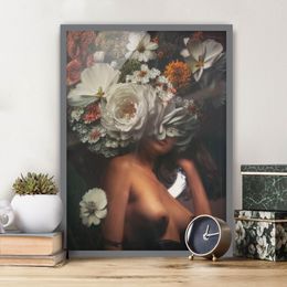 Bilderwelten Bild mit Rahmen Erotische Blumen