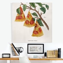 Bilderwelten Leinwandbild Vintage Pflanze - Pizza