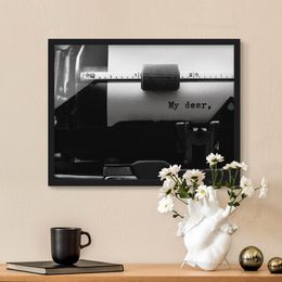 Bilderwelten Bild mit Rahmen Liebesbrief per Schreibmaschine