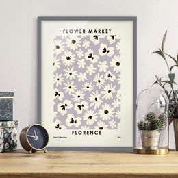 Bilderwelten Bild mit Rahmen Flower Market Florence