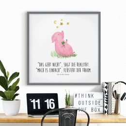 Bilderwelten Bild mit Rahmen Mr. & Mrs. Panda - Schwein - Realit&auml;t und Traum