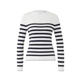 comma, COMMA Pullover Damen Gr&ouml;&szlig;e L marine / wei&szlig;